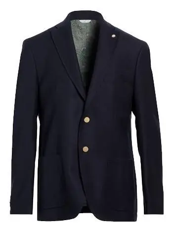 MANUEL RITZ Blazer Midnight Size Virgin Wool - Blue