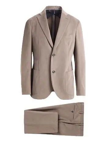 Incotex By Slowear Suit Taupe Size Cotton - Grey