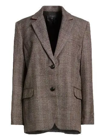 Rag & Bone Wool Glen Plaid Single-breasted Blazer - Brown