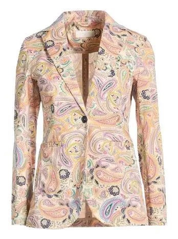 CIRCOLO 1901 Single-breasted Paisley-print Blazer - Beige
