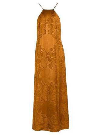 SEMICOUTURE Maxi Dress Size Viscose - Brown