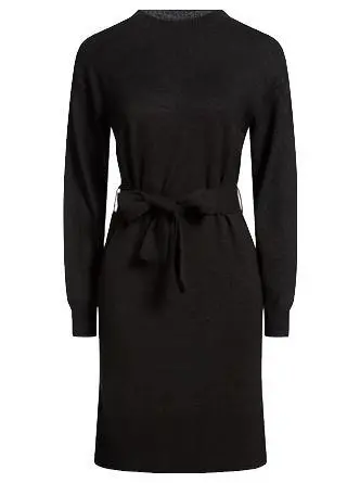 Armani Exchange Bodycon Knit Mini Dress With Belt - Black