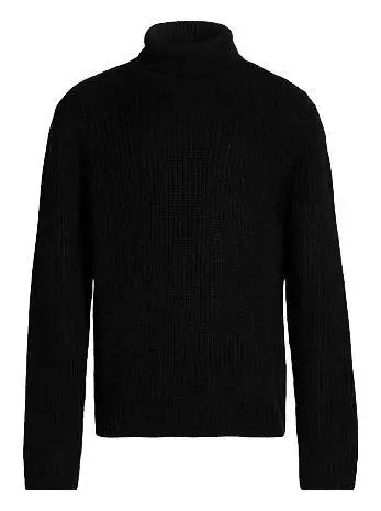 JACK & JONES Turtleneck Size Acrylic, Organic Cotton - Black
