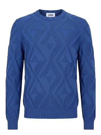 Alpha Studio Merino Wool Sweater - Azure