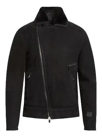 JACOB COHЁN Shearling Biker Jacket - Black