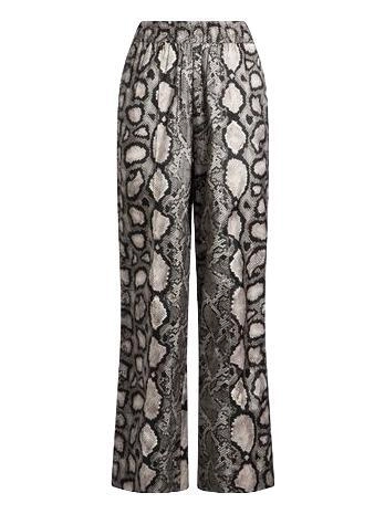 ALLSAINTS Polyester Snakeskin Print Wide-leg Pants - Grey