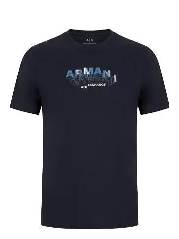 Armani Exchange T-shirt Size Cotton, Elastane - Blue