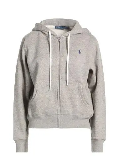 Polo Ralph Lauren Zip-up Cotton Fleece Hoodie With Embroidered Logo - Grey