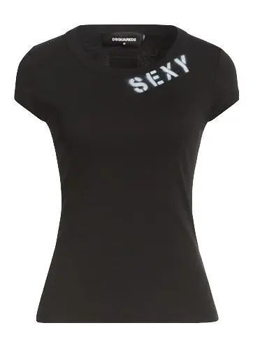 Dsquared2 Cotton T-shirt With "sexy" Graphic - Black