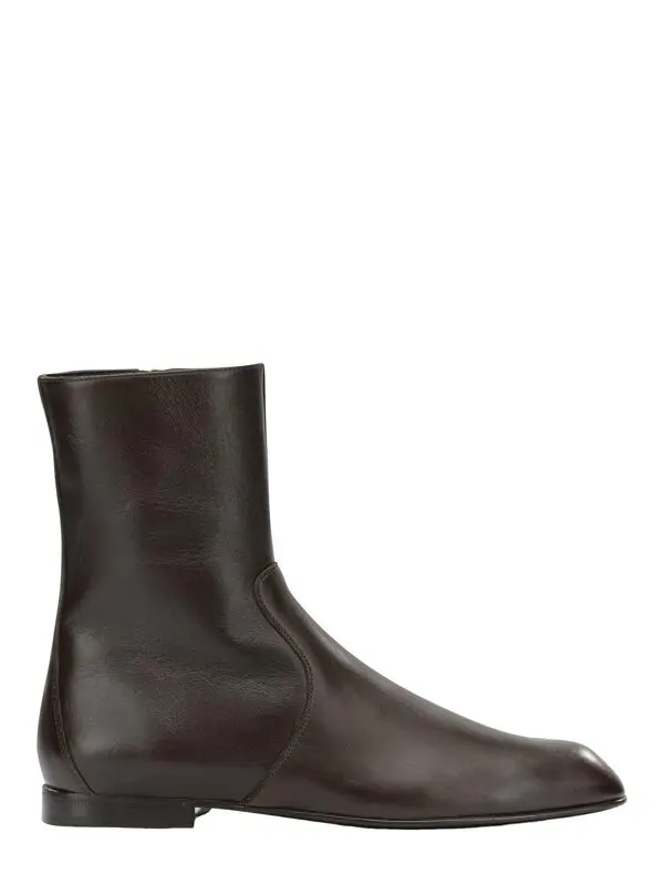 Khaite Colt' Calfskin Zip-up Ankle Boots - Brown