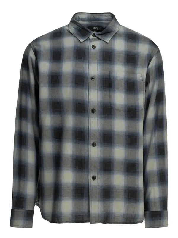 StÜssy Plaid Cotton Button-up Shirt - Blue