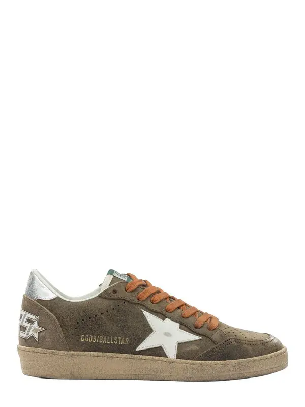 GOLDEN GOOSE Ball Star Suede Leather Sneakers - Brown