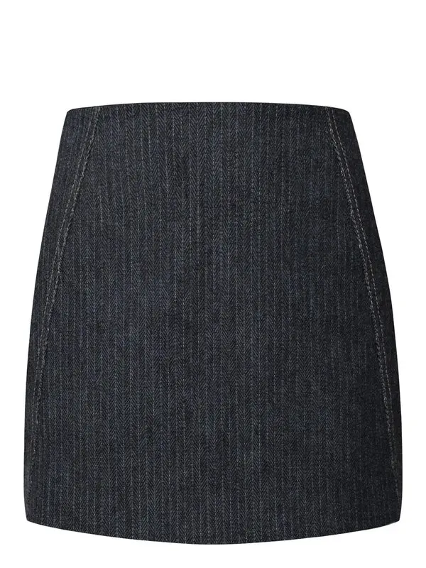 TIA DORRAINE Denim Mini Skirt - Blue