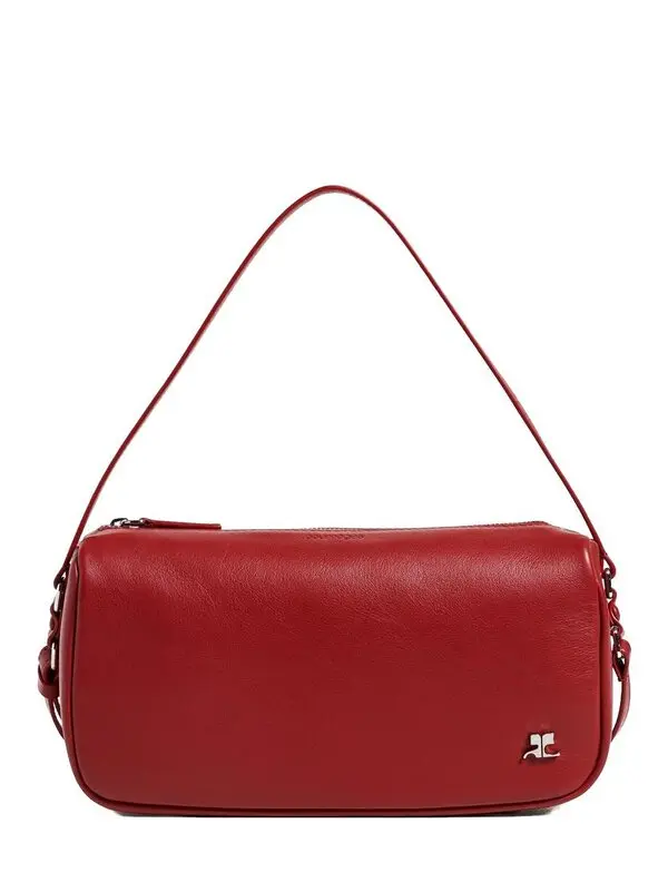 COURREGES Calfskin Small Bag - Cherry