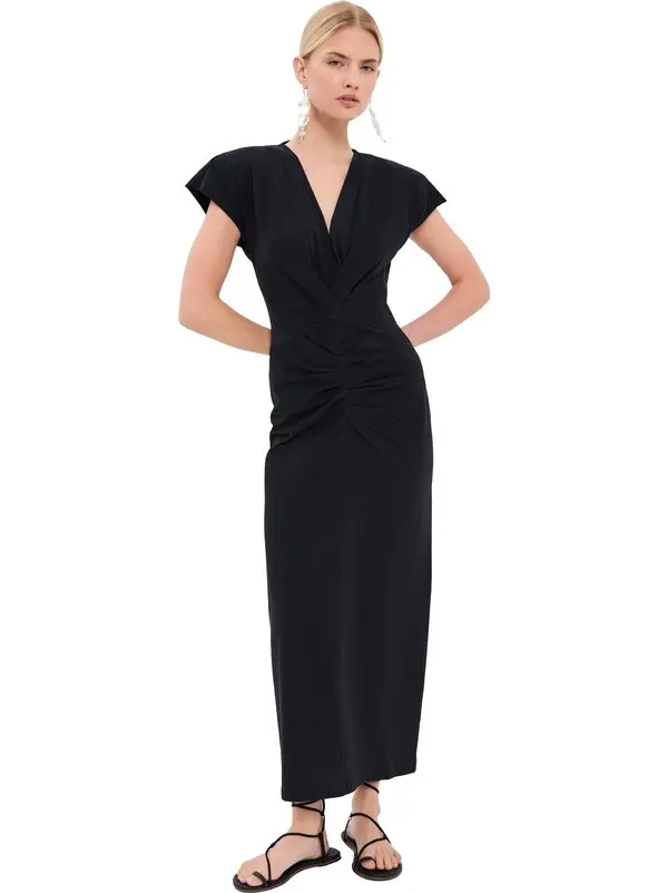 Isabel Marant Étoile Nadra Jersey Maxi Dress - Black