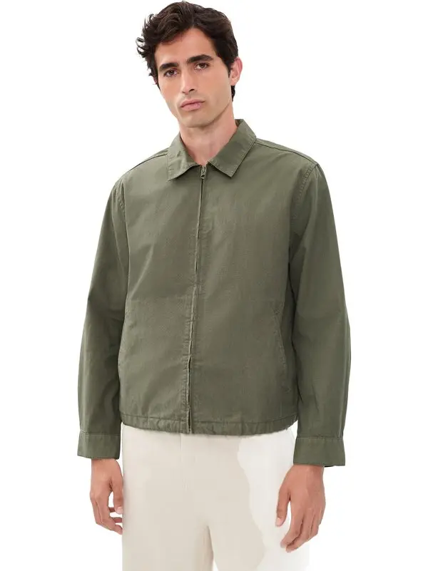 Madewell Transitional Cotton Zip Jacket - Capers