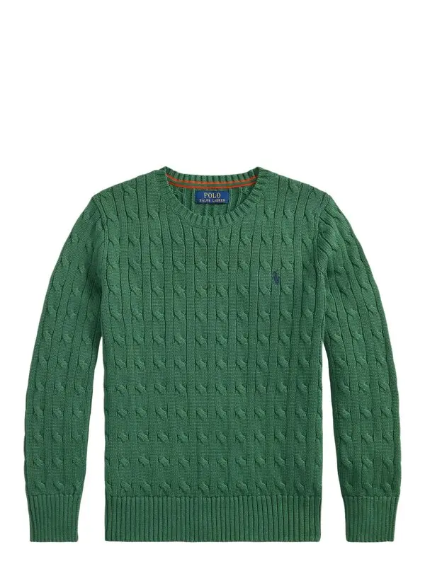 Polo Ralph Lauren Cable Knit Crew Neck Sweater - Green