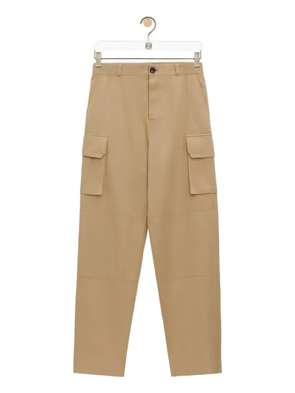 Loewe Straight-leg Cargo Trousers - Sand-colored