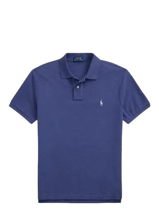 Polo Ralph Lauren Logo-embroidered Straight Hem Polo Shirt - Blue