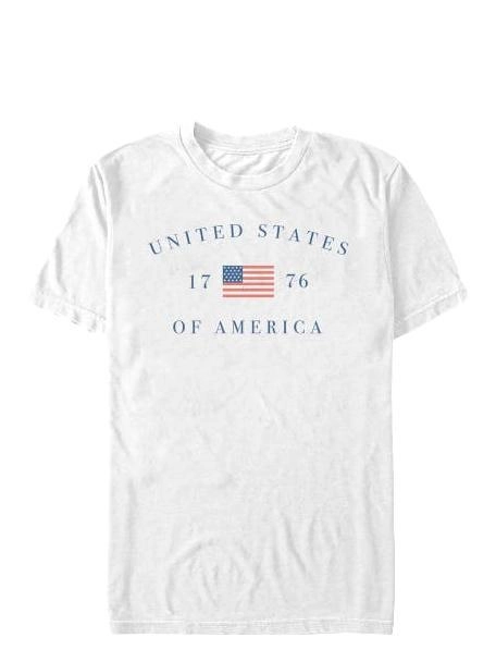 LOST GODS United States Of America 1776 Short Sleeve Graphic T-shirt - Bone