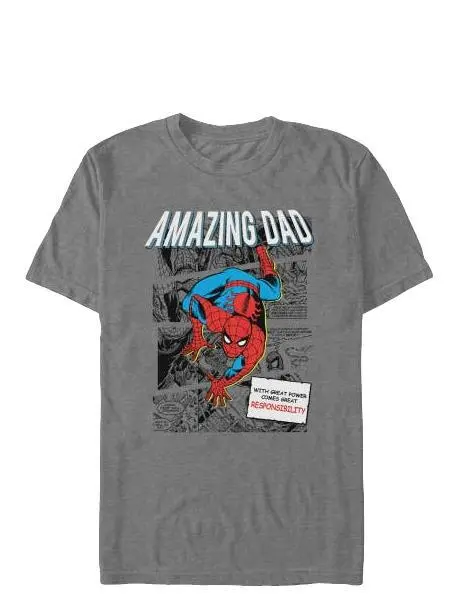 MARVEL The Amazing Dad Power Graphic T-shirt - Graphite Heather