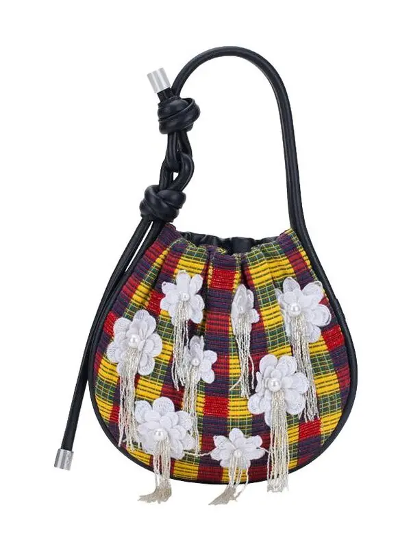 BEHNO Ina Mini Potli Wave Quilt Bag - Black/multi
