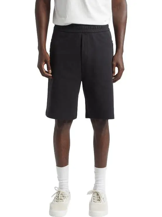 Moncler Cotton Blend Interlock Shorts - Black