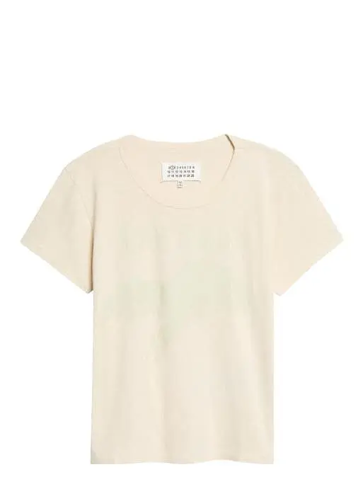 MAISON MARGIELA Bird Graphic Fitted T-shirt - Cream