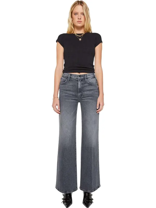 MOTHER The Hustler Roller Sneak Outta Sight Jeans - Black