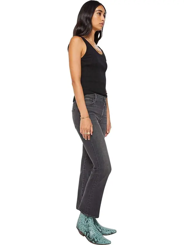 MOTHER The Hustler Ankle Jeans In Can You Call My Phone - Black
