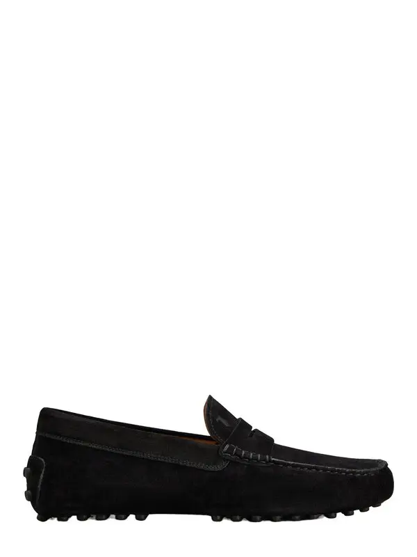 TOD'S Gommino Suede Loafers - Black