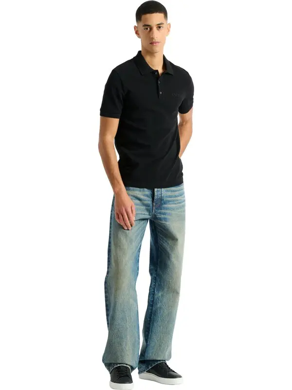 Balmain Embroidered Vintage Polo - Black