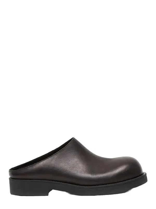 MAISON MARGIELA Leather Slip-on Slipper - Black