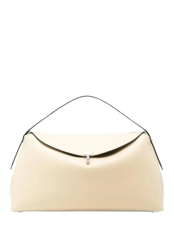 TOTEME T-lock Leather Top Handle Bag - Beige