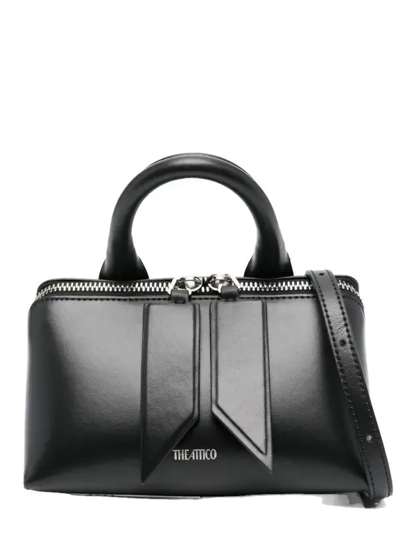 Attico Leather Top Handle Mini Bag - Black