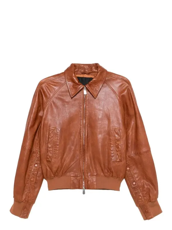 Pinko Barbra Bomber Jacket - Brown