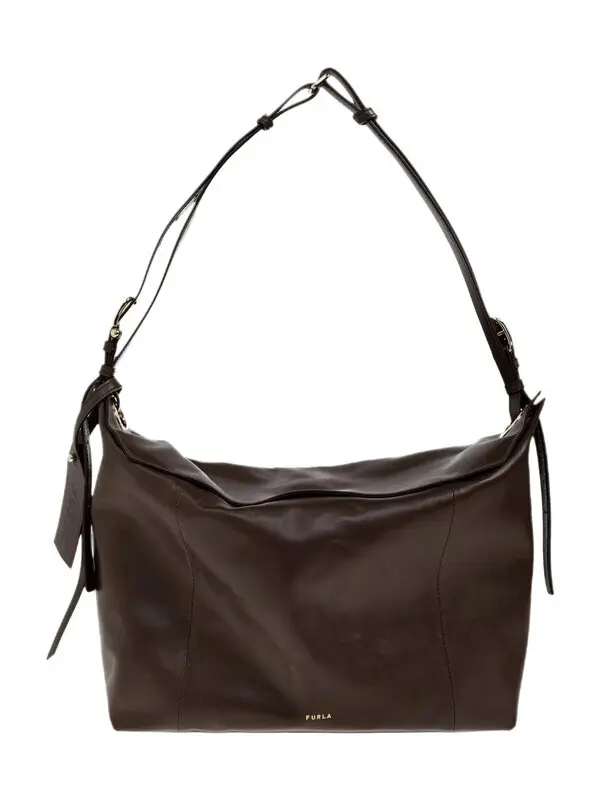 Furla Ginevra L Leather Shoulder Bag - Brown