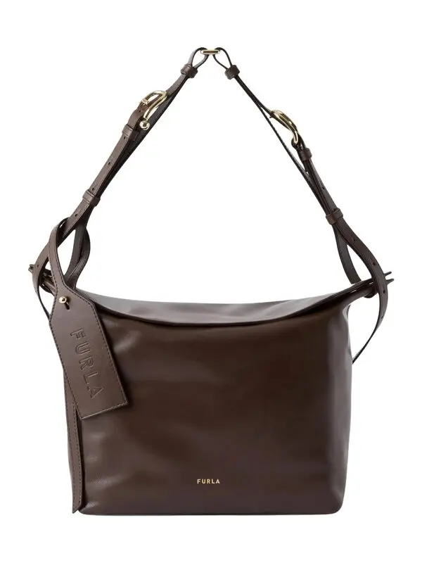 Furla Geneva M Leather Shoulder Bag - Brown