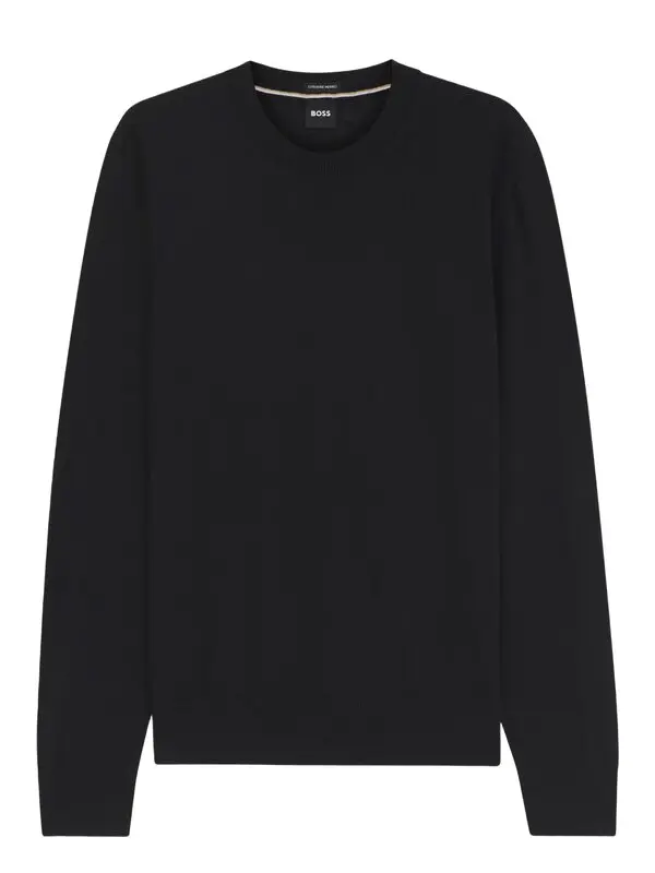 Hugo Boss Regular Fit Crew Neck Sweater - Black