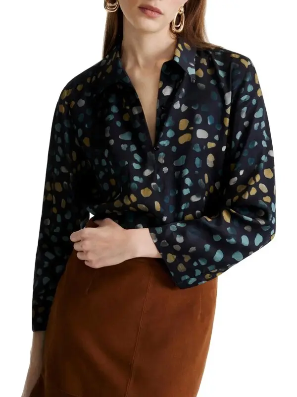 Marella Long Sleeve Printed Shirt - Blue