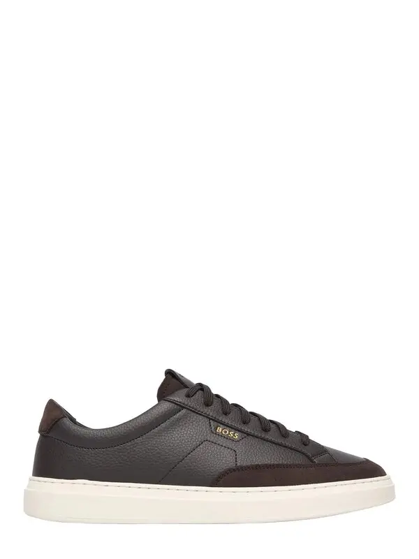 Hugo Boss Leather Lace-up Sneakers - Brown