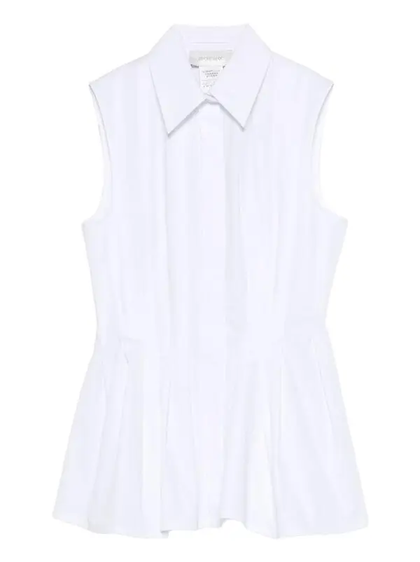 Sportmax Cotton Shirt With Crystal Embellishments - White