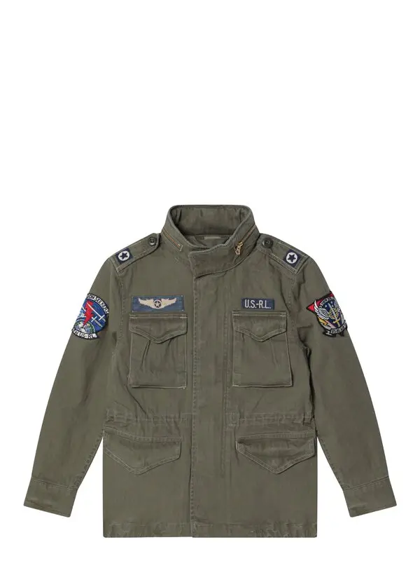 Polo Ralph Lauren Military Patched Cotton Canvas Jacket - Green