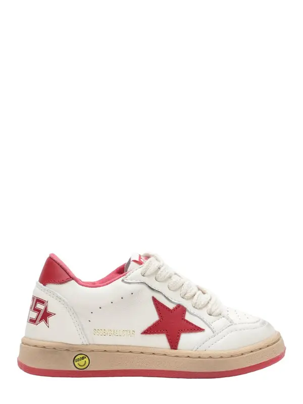GOLDEN GOOSE Ball Star Leather Sneakers - Red