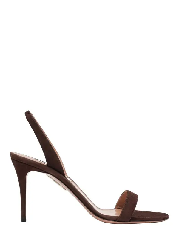 AQUAZZURA So Nude Mid-heel Sandals - Brown