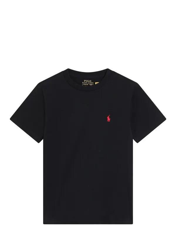 Polo Ralph Lauren Embroidered Logo Cotton T-shirt - Black
