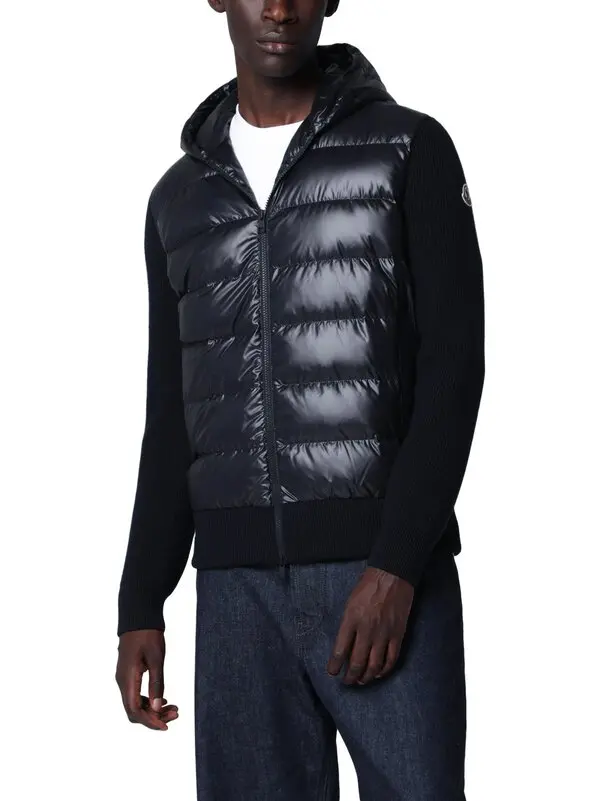 Moncler Padded Wool Zip-up Hoodie - Blue