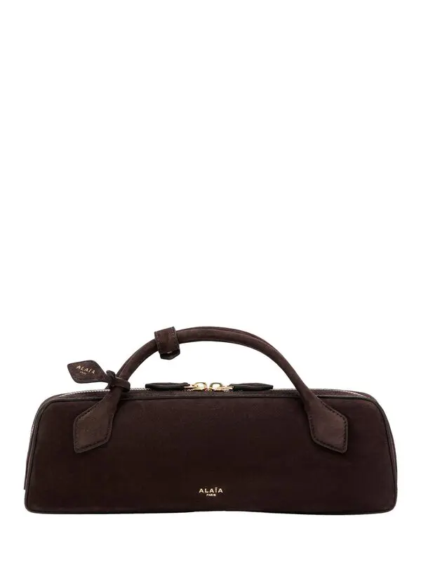 Alaïa Le Teckel Pouch In Suede Goat Leather - Brown