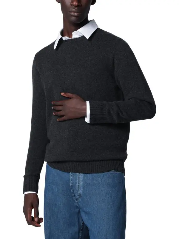 DRUMOHR Dark Grey Cashmere Crew-neck Sweater - Black
