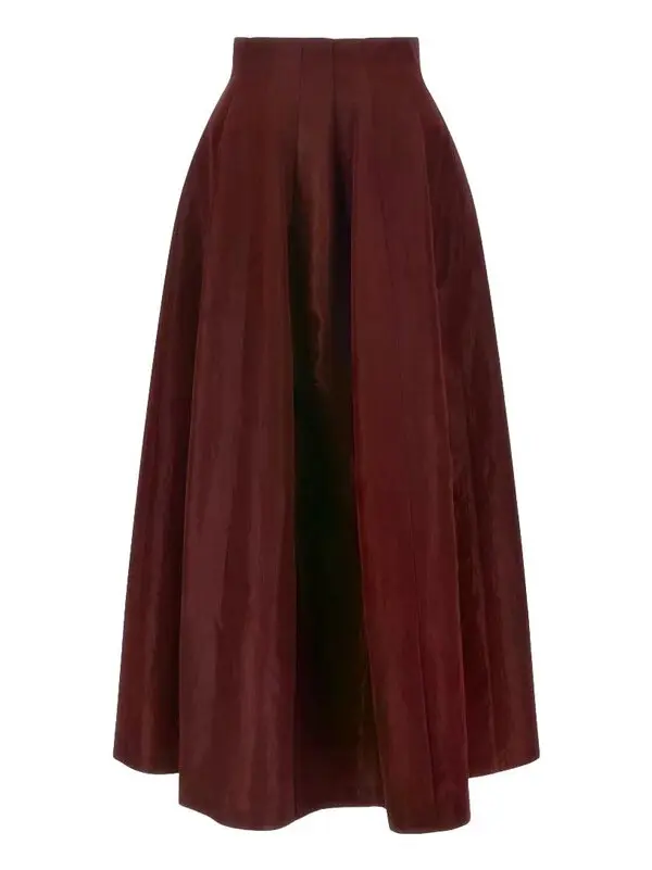 Alberta Ferretti Panel Construction A-line Midi Skirt - Red